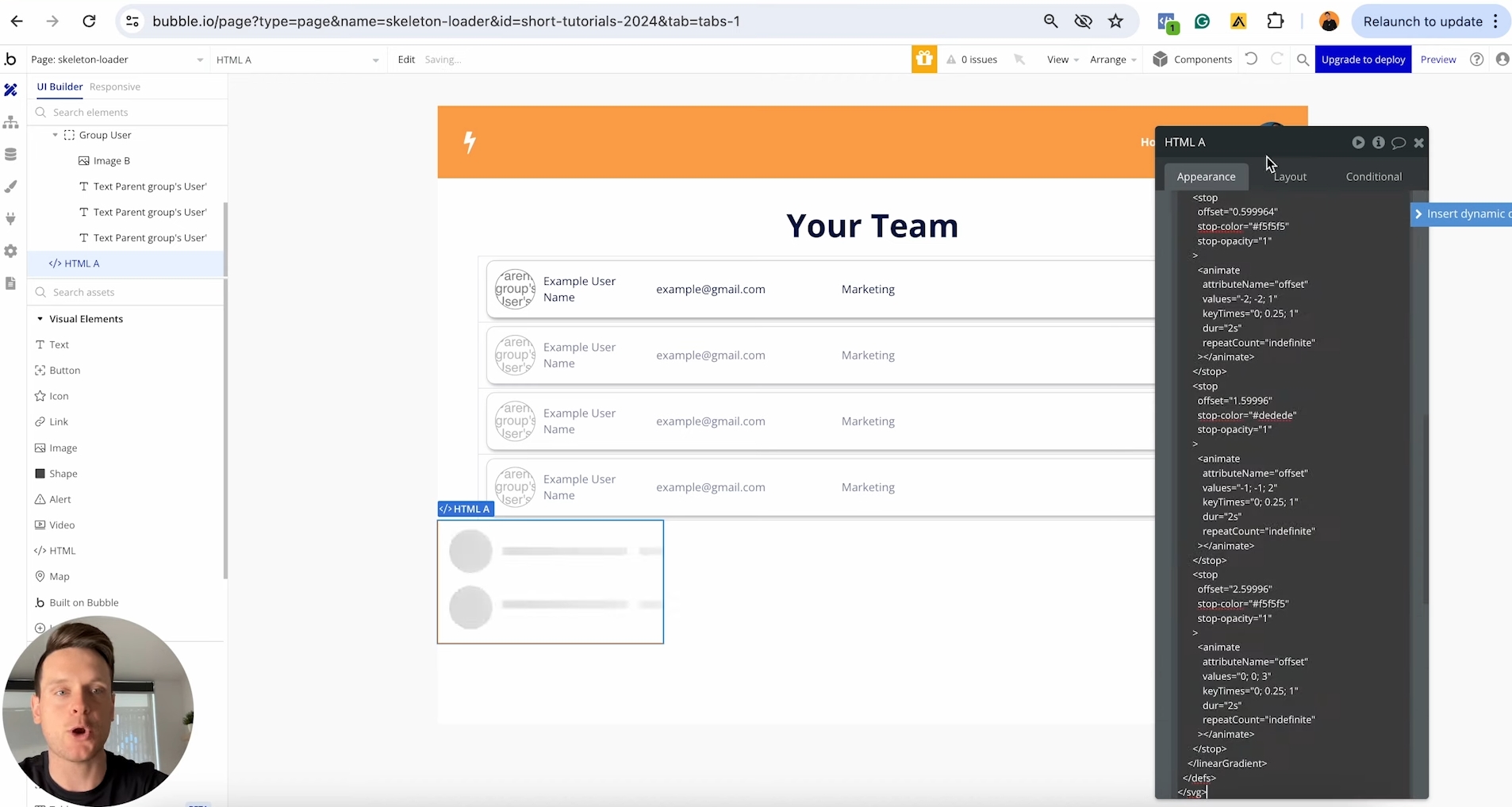 How to Create Skeleton Loaders in Bubble.io