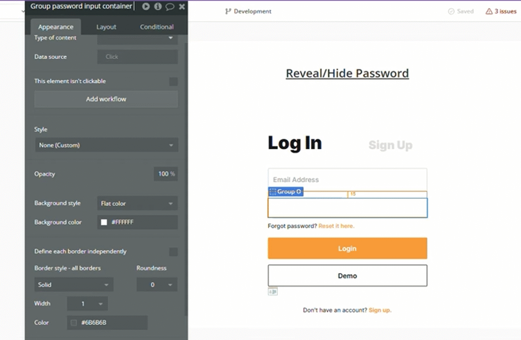 How To Reveal A Password Inside An Input Field (Complete Bubble.io ...